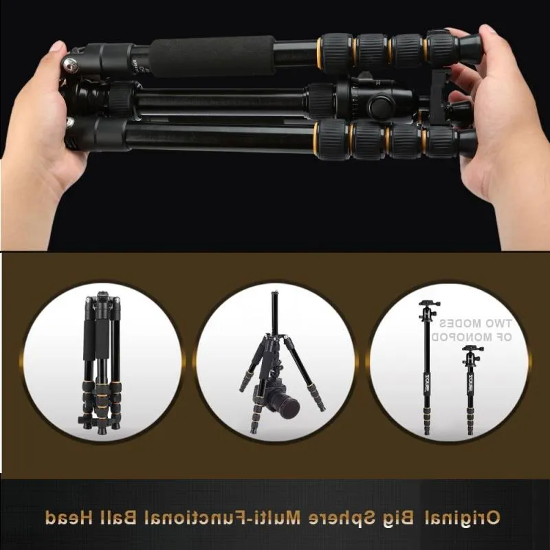 DSLR Camera Tripods Lightweight Aluminum Travel Tripod With Monopod ...