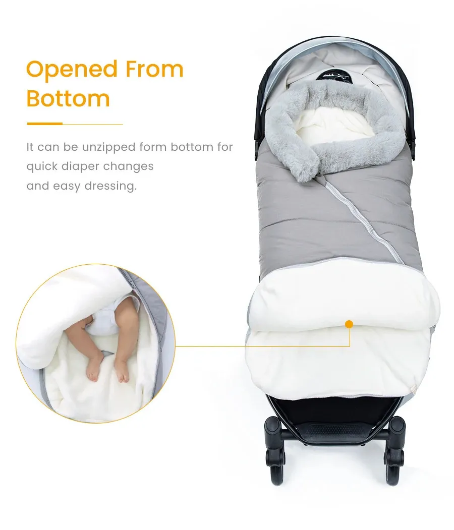 Pushchair Sleeping Bag Warm Winter Baby Sleep Sack Envelope Footmuff ...