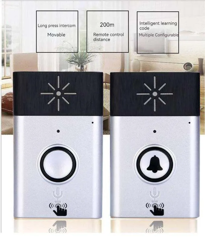 Wireless Dingdong Doorbell With Long Distance Intercom And Distress ...