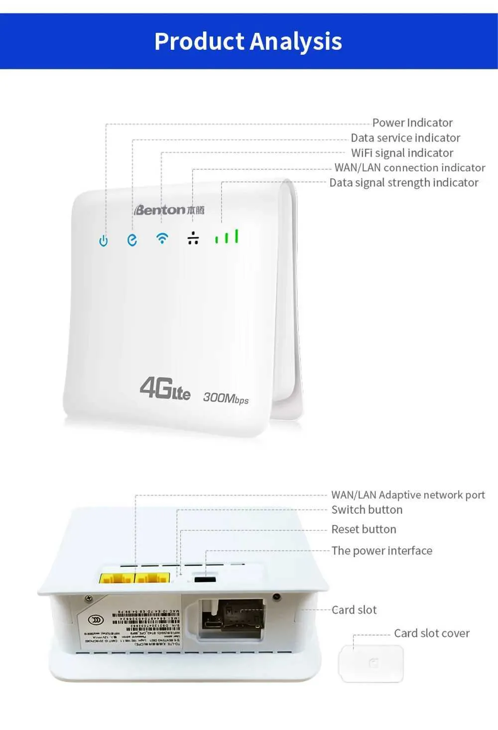 Routers Benton Unlocked 4G Wifi Lte Router To Wired CPE Amplifier ...