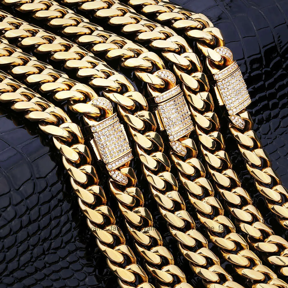 Gold Filled Miami Cuban Link Chain Gold Necklace For Men Customizable ...