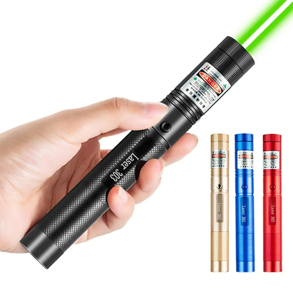 Powerful Green Laser Pointer Pen - High Power 532nm 5mW Visible Beam, Match Burning Capability ...