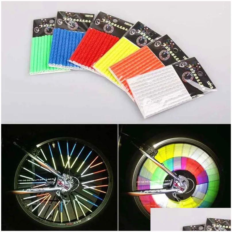 DHgate.com:Bicycle Reflective Spoke Nuts: 12-Pack Colorful Safety ...