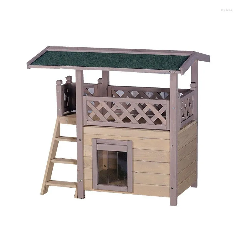 Cat Travel Kennel Outdoor Outside Solid Wood Medium And Small Rainproof ...