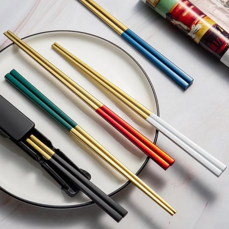 Reusable Stainless Steel Chopsticks Set - Portable Lunch Chopsticks ...