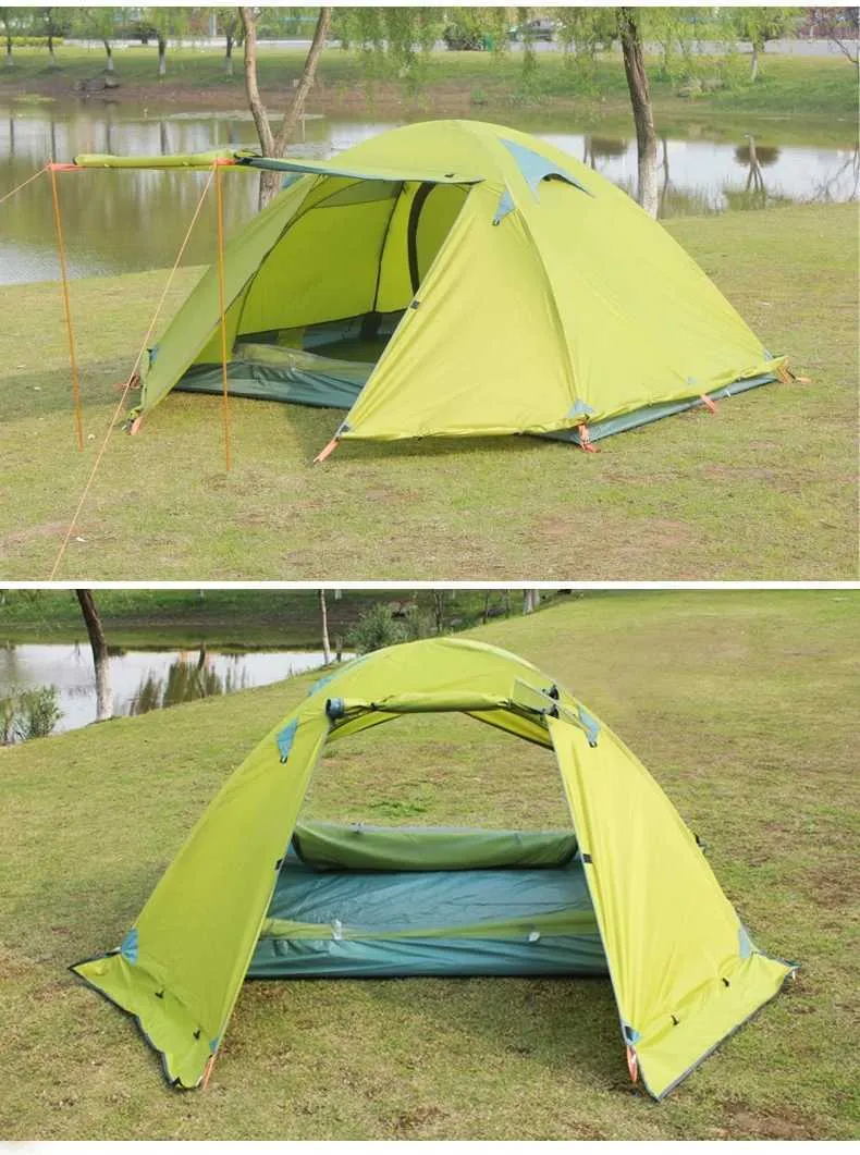Flytop 2 3 Person 4 Season Double Layer Ultralight Aluminum Pole Anti ...
