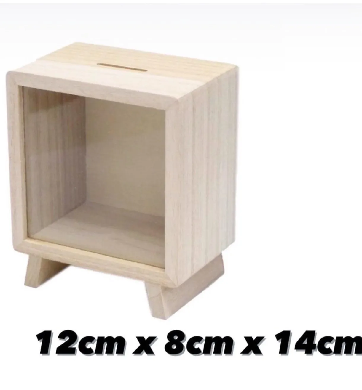 DIY Wooden Money Bank Box, Clear Piggy Bank, Shadow Box Display Case ...