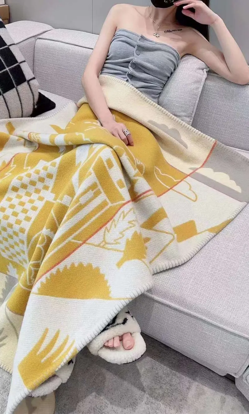 Wool 50 × 50 cm Baby Pink Blanket and Cushion Set for Sofa Decor from ...