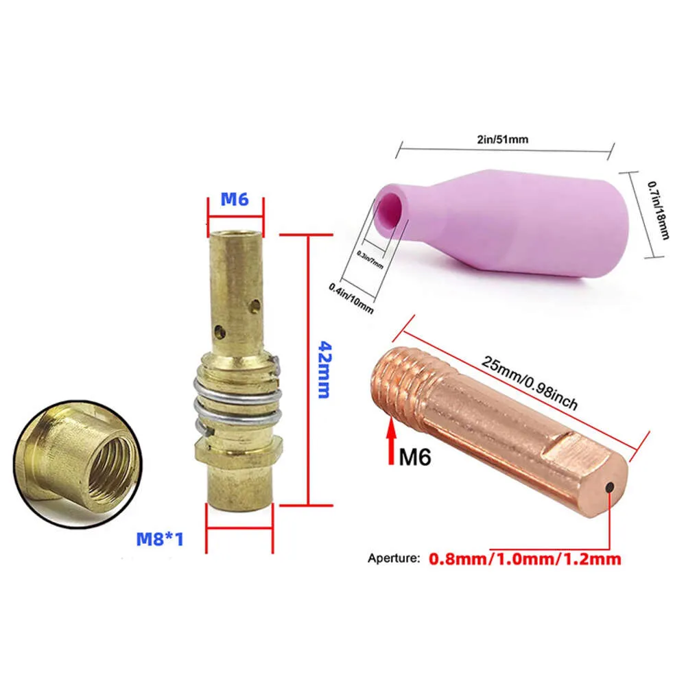 DHgate.com:13pcs MIG Welding Torch Gas Ceramic Nozzle Holder Contact ...