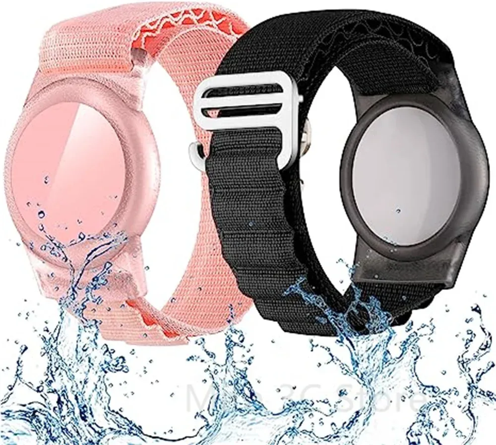 Airtag Watch Band For Kids Waterproof Nylon GPS Tracking Bracelet ...