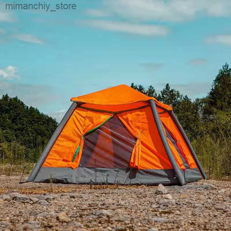 Green 4 Person Automatic Inflatable Tent Waterproof Camping Cube ...