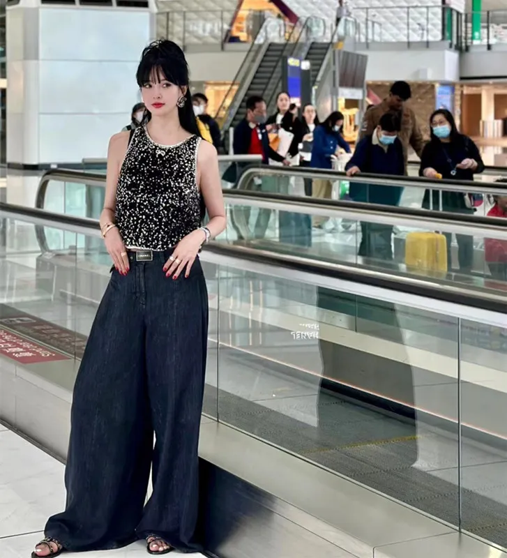 Chan Home 2023 Reformation Cynthia Jeans Trousers Trendy Cargo Pants ...