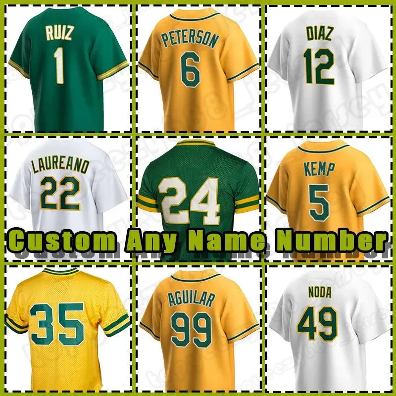 25 Brent Rooker Baseball Jersey JJ Bleday Ryan Noda Oakland Esteury ...