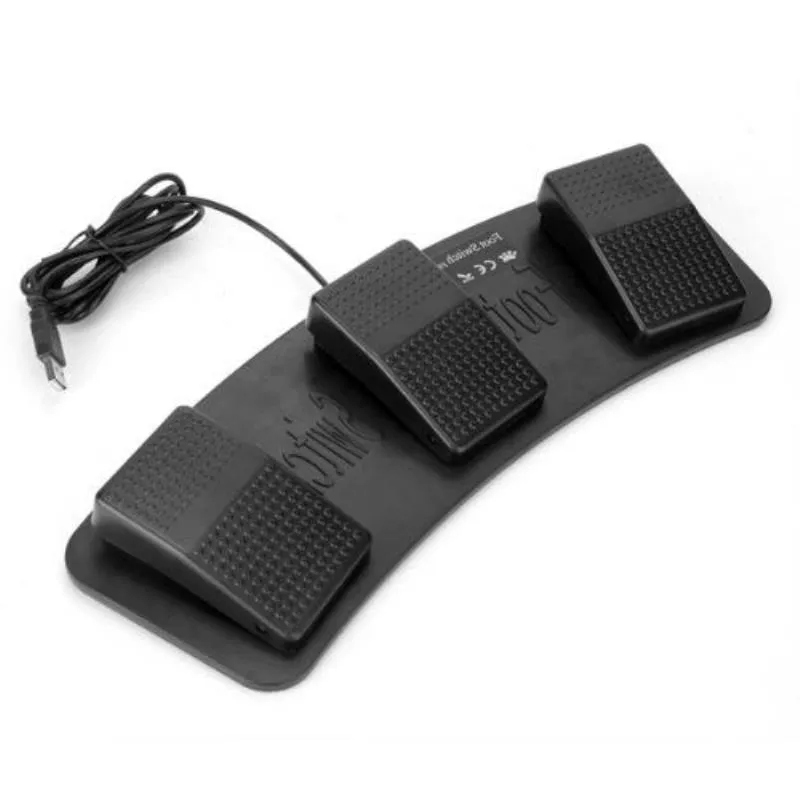 USB Triple Foot Switch Pedal Control Keyboard Mouse Plastic Hetdx from ...