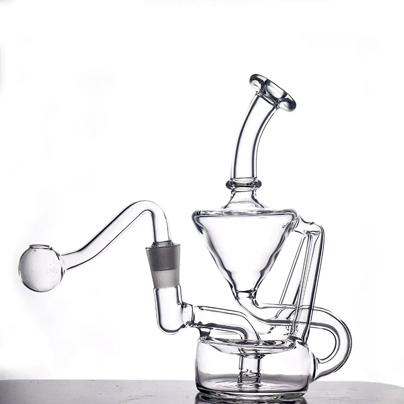 Premium Recycler Oil Burner Bong: Glass Water Bong For Wax & Dabs From ...