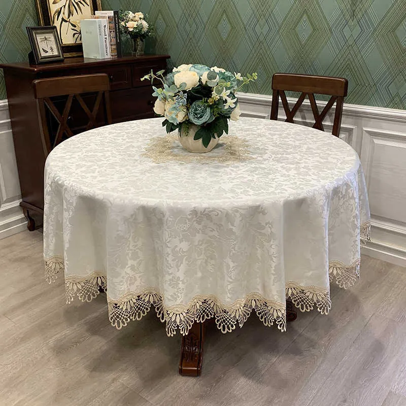 Elegant Lace Tablecloth for Round Dining Tables - Premium Quality, Shop ...