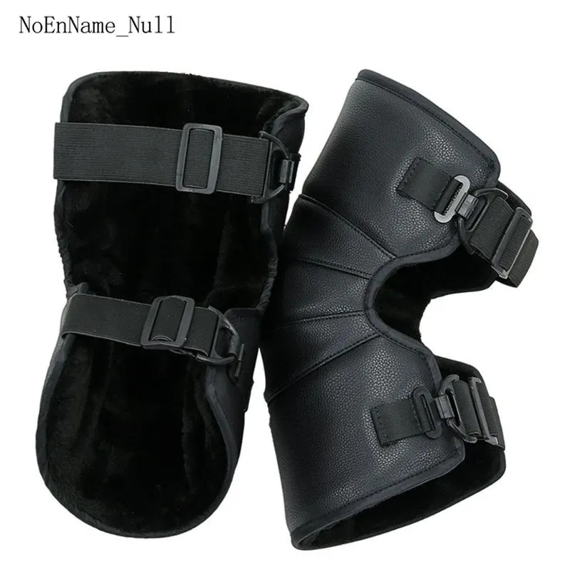 Winter PU Leather Waterproof Motorcycle Knee Pads with Windproof ...