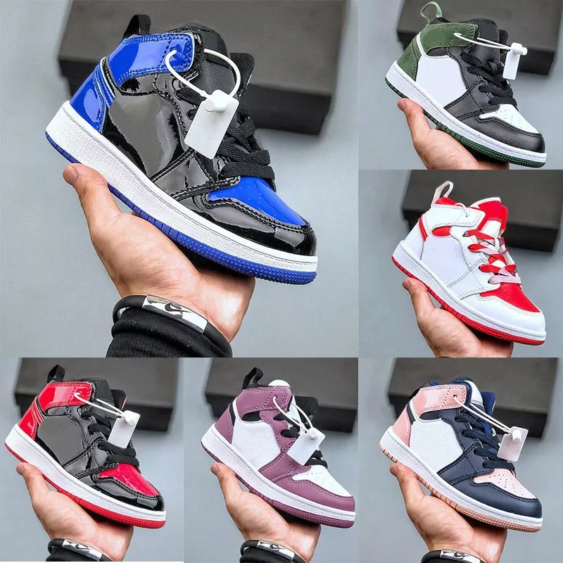 Childrens Basketball Shoes: Game Royal/Obsidian Mid Top Sneakers For ...