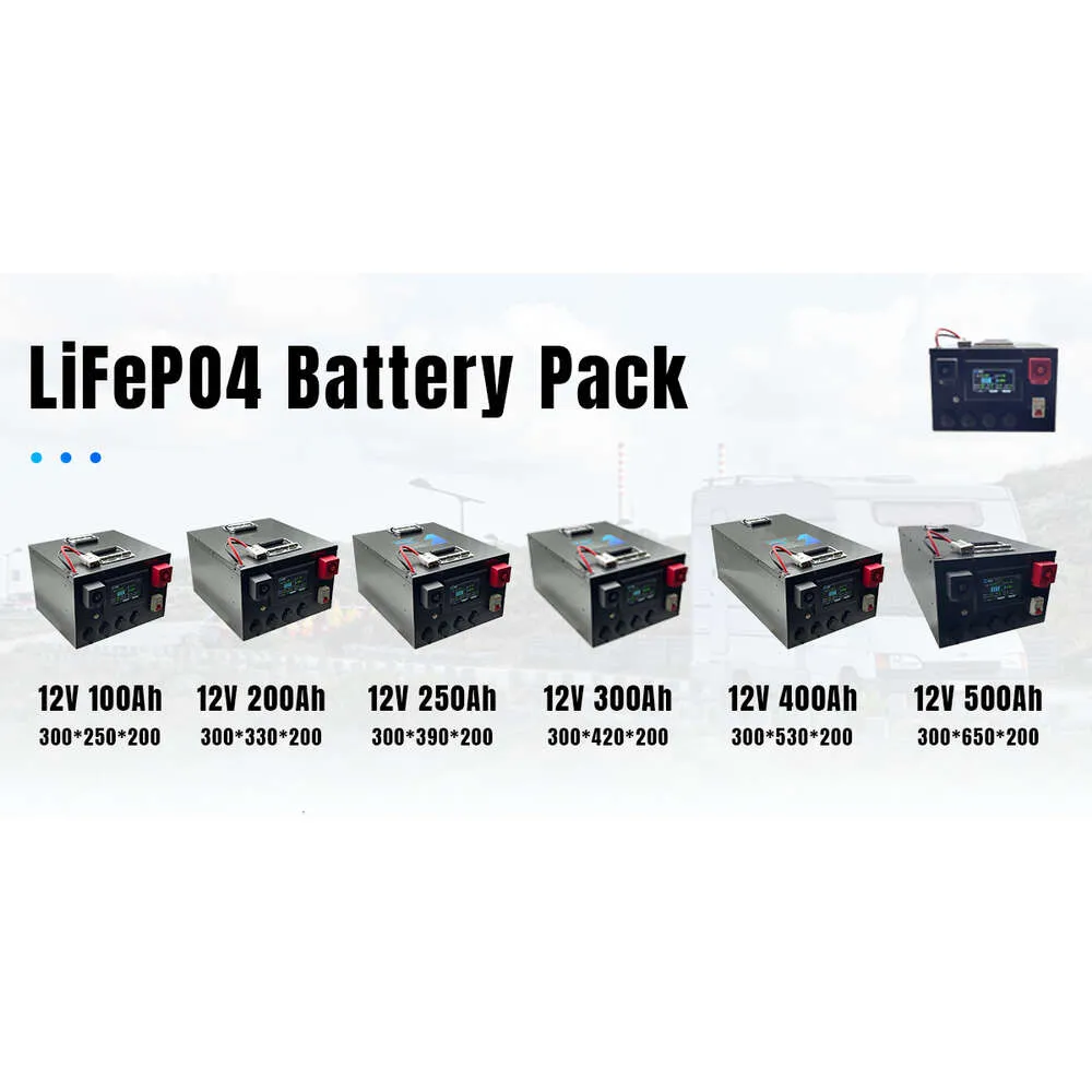 12V Rechargeable Lithium Ion Battery, 500Ah LiFePO4 Battery Pack With ...