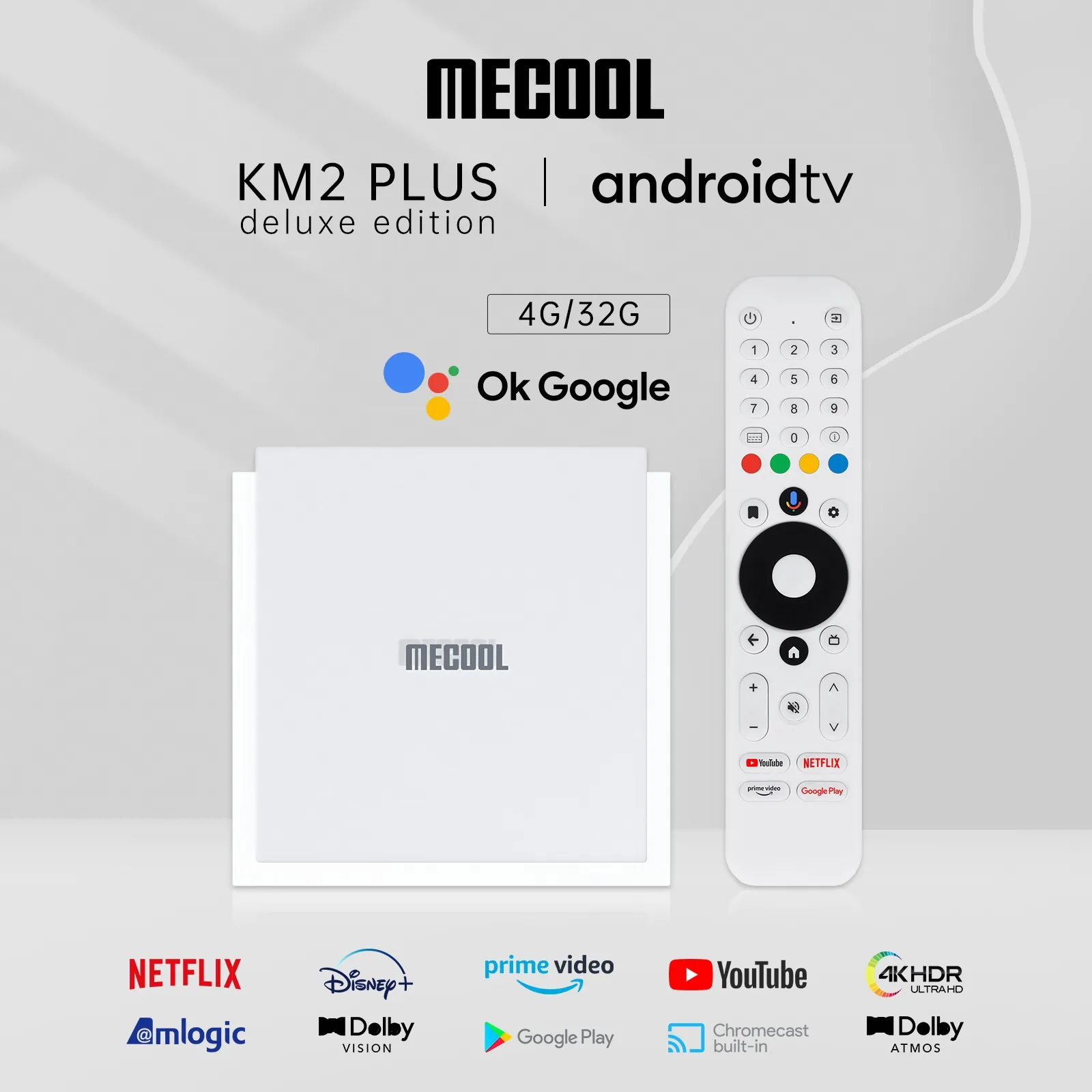 Mecool KM2 Plus Deluxe Android 11 TV Box 4GB RAM 32GB ROM 4K 5G WiFi 6 ...