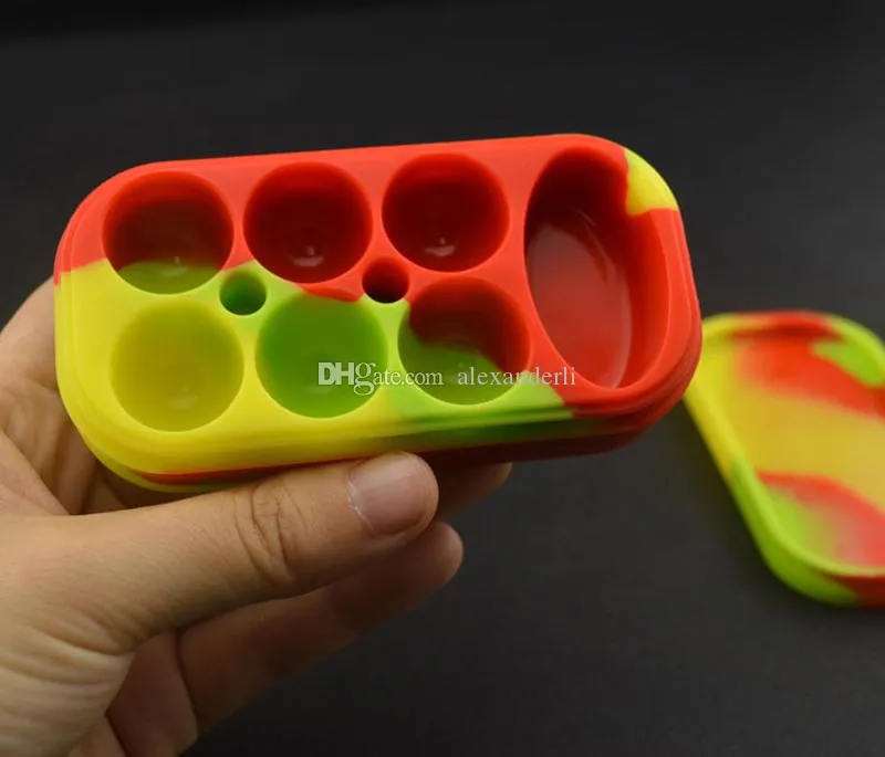 Silicone 6in1 Nonstick Wax Jars Dab Container Case Box For Vaporizer E ...