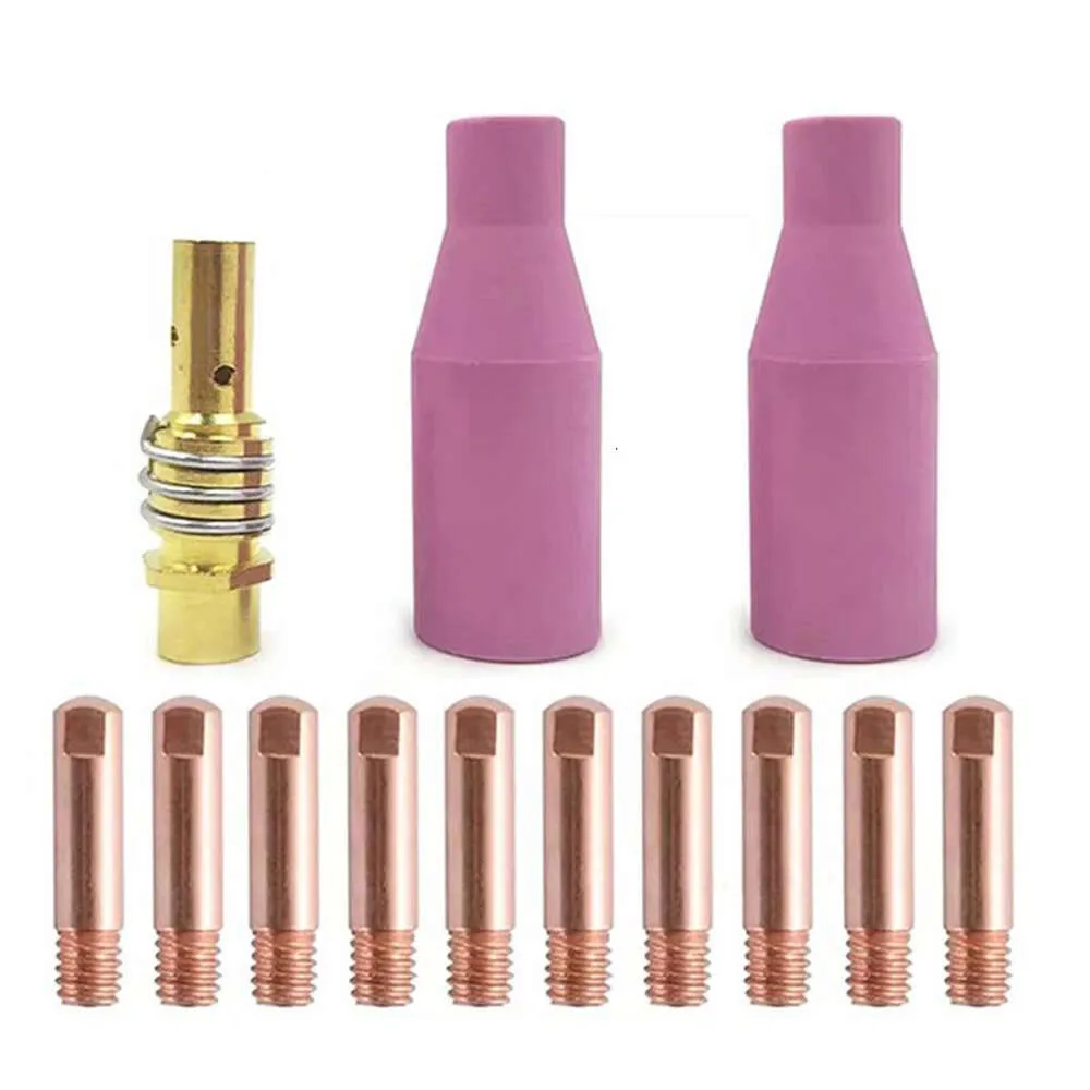 DHgate.com:13pcs MIG Welding Torch Gas Ceramic Nozzle Holder Contact Tip Set for 15AK Argon Arc ...