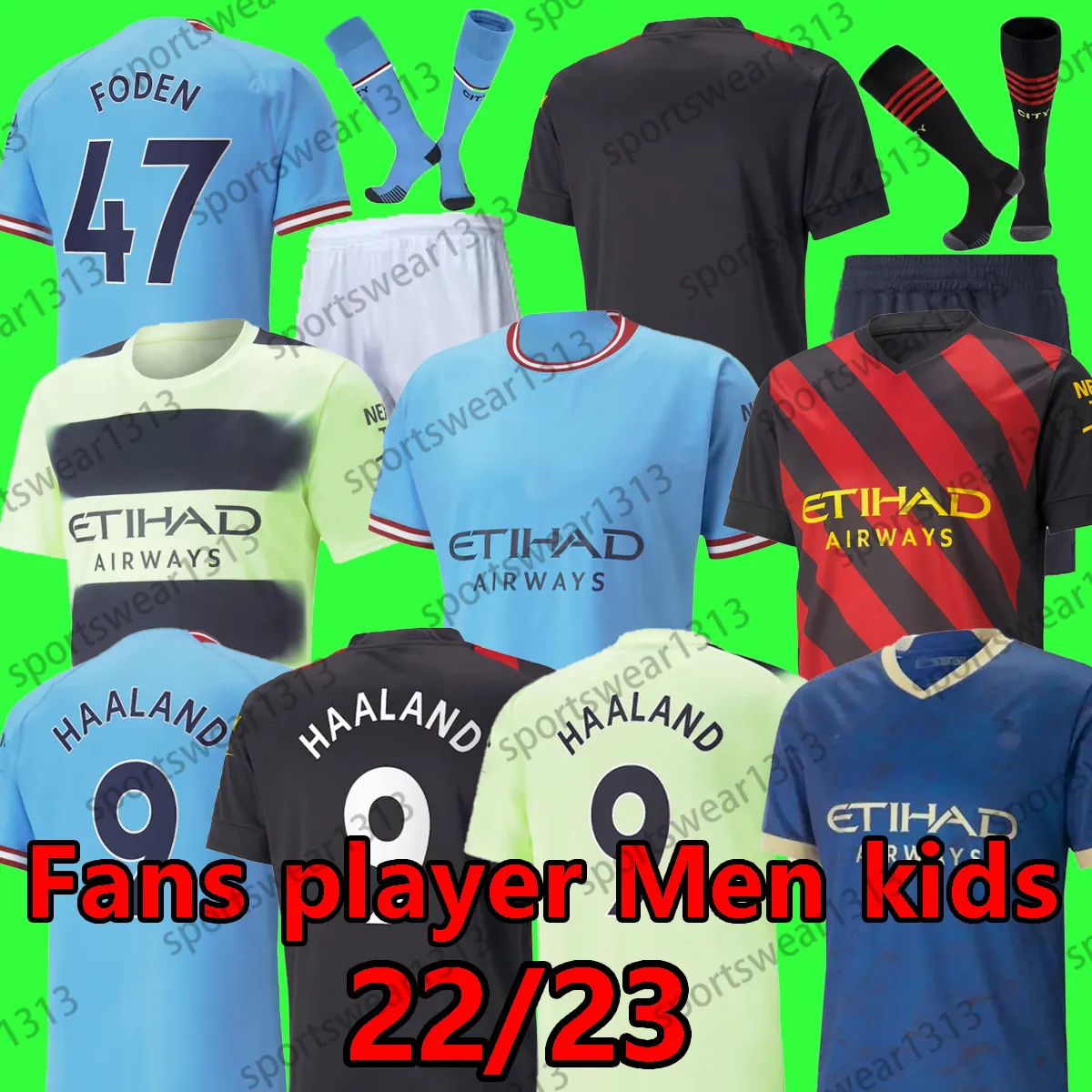 HAALAND 22 23 ManCNEstER GREALISH SOCCER JERSEYS DE BRUYNE FODEN ...