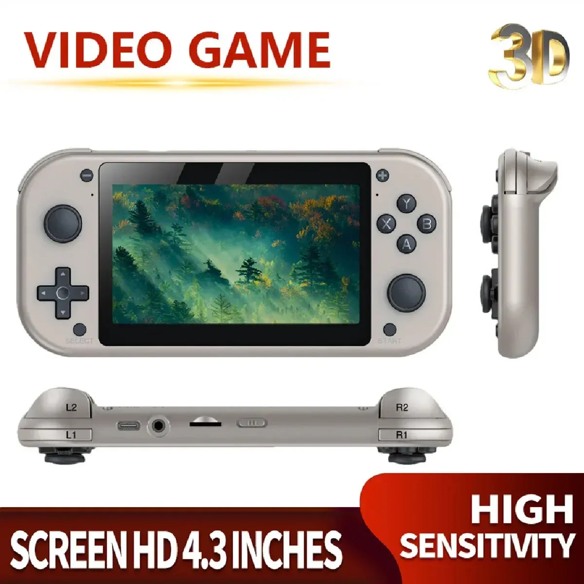 Portable Retro Handheld Game Console: M17 EmuELEC 4.3 LCD, 64/128G ...