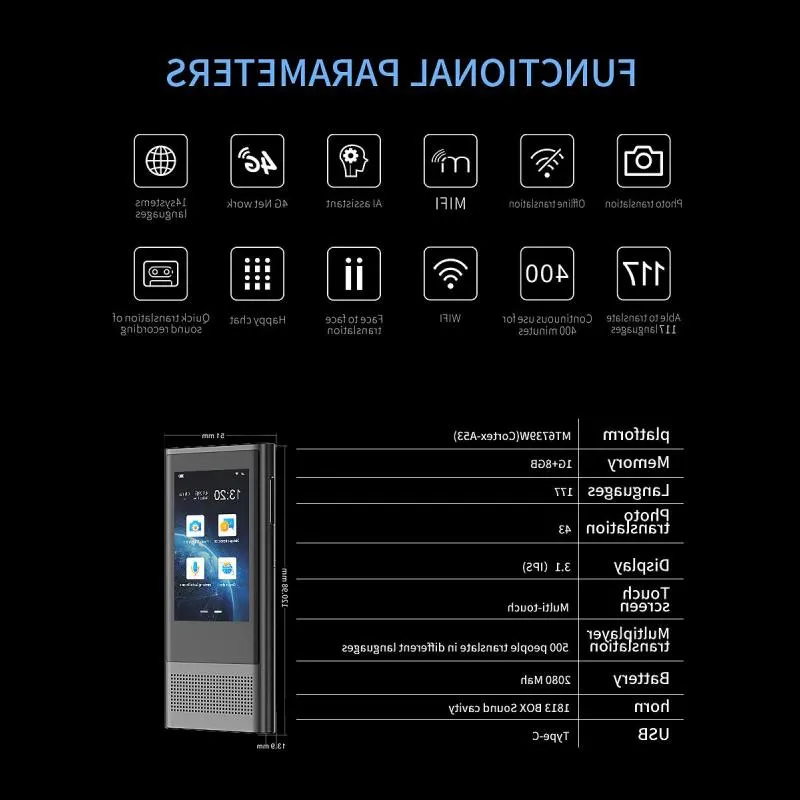 DHgate.com:Smart Translation Device: Portable Instant Voice Translator ...