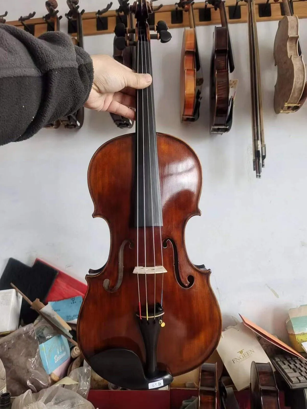 DHgate.com:Handcrafted Viola with Solid Flamed Maple Back and Spruce ...