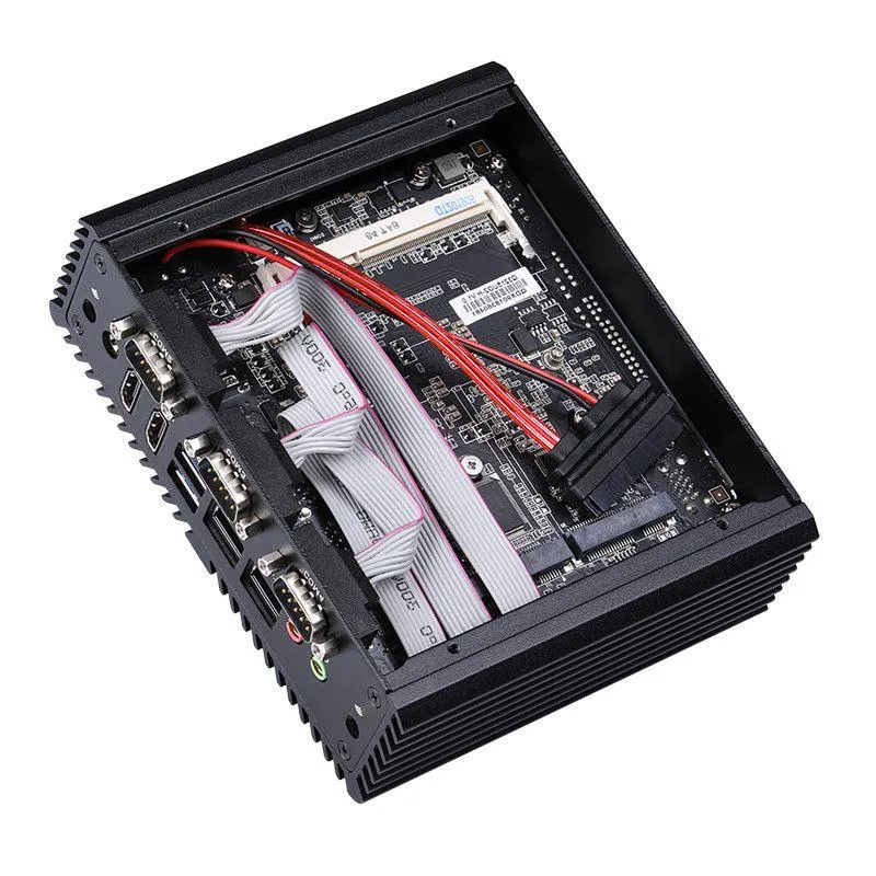 Mini CPU Fanless Industrial PC: Core I3 I5 Processor, Dual LAN, 4 COM ...