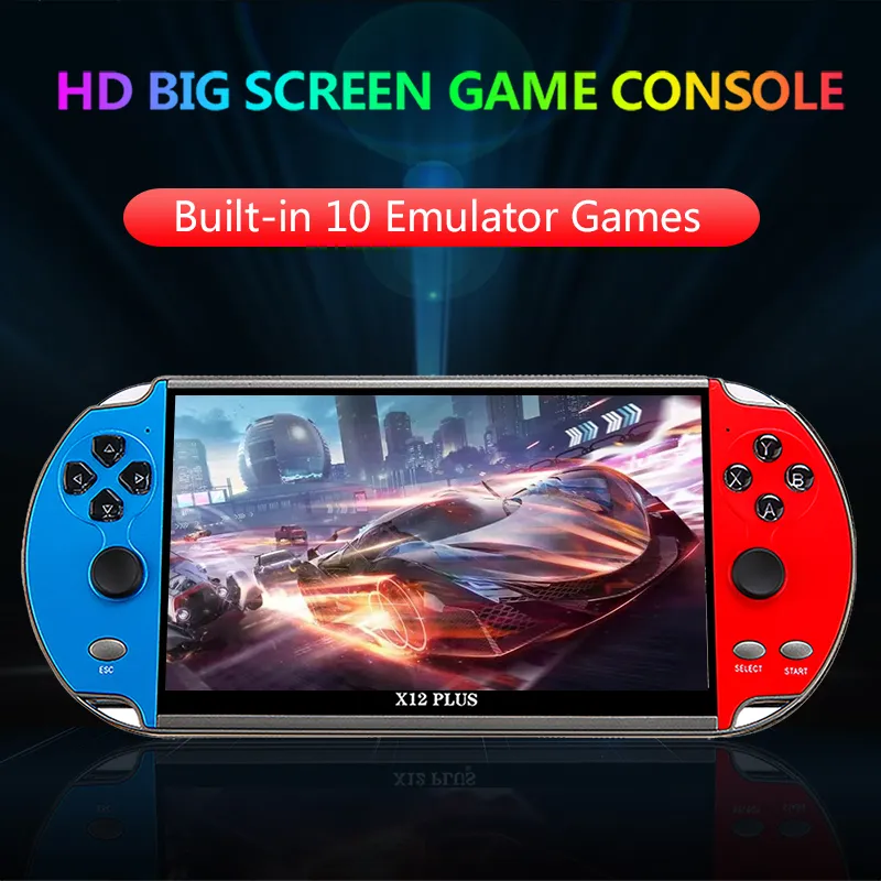X12 Plus Portable Handheld Player Game 16G 7inch HD Screen Dual ...