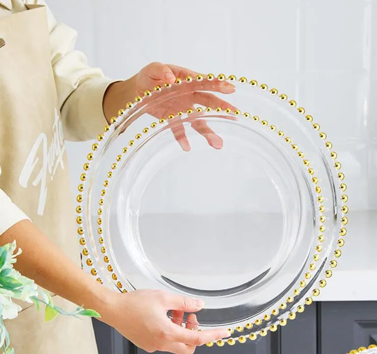 Elegant Glass Dinner Plate Set - Decorative Fruit Plate, Stylish Steak ...