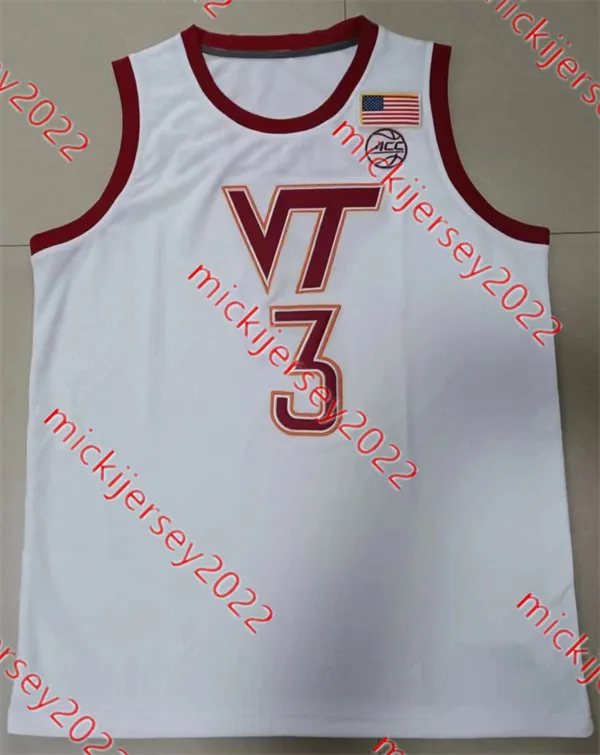 Virginia Tech Hokies Basketball Jersey Tyler Nickel Robbie Beran ...