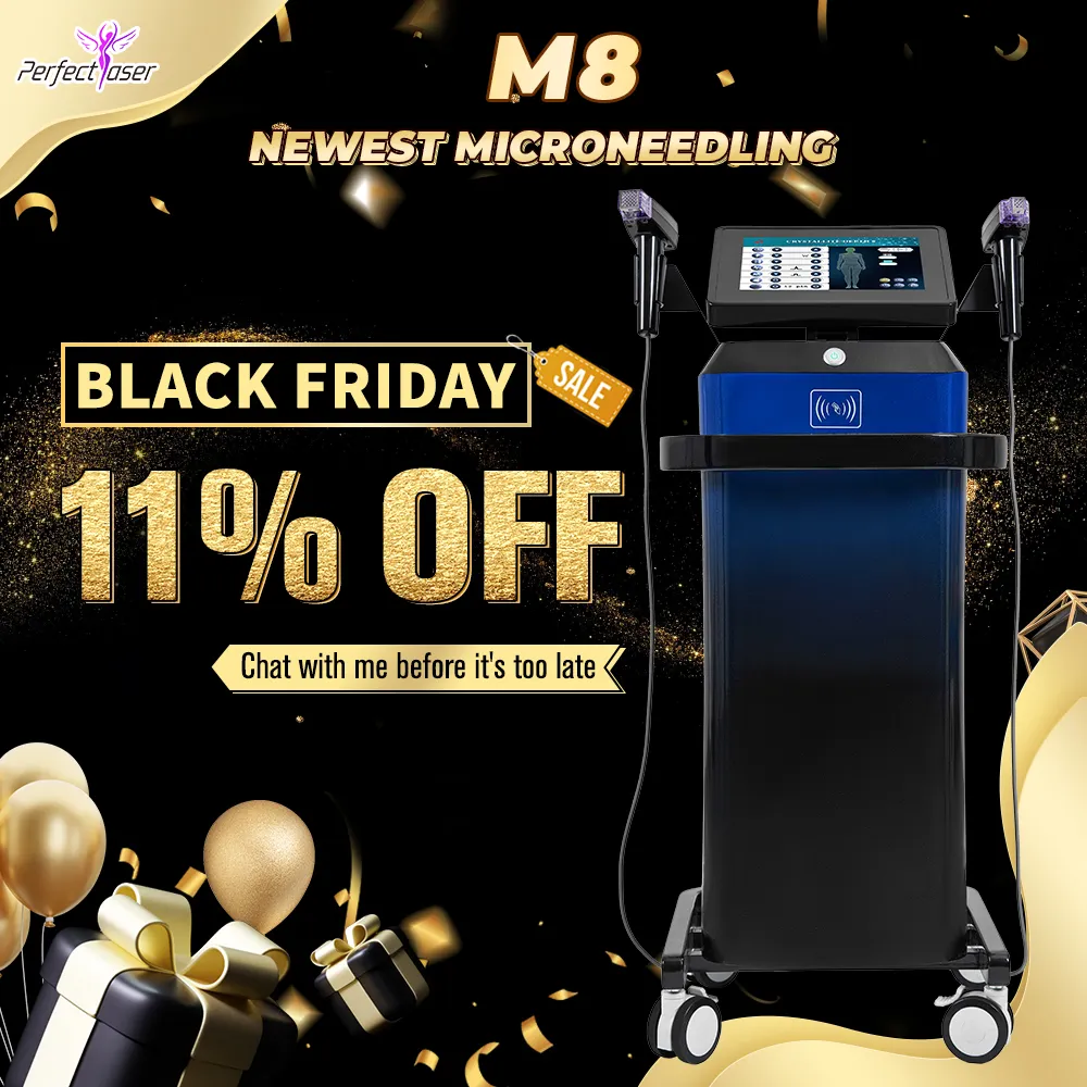 Microneedle RF Machine Gold Crystallite Beauty Instrument Anti Wrinkle ...