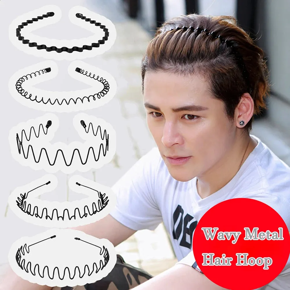 DHgate.com:2-Pack Metal Hairband, Unisex Anti-Slip Sports Headband ...