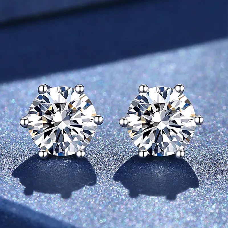 DHgate.com:1ct D Color Real Diamond Stud Earrings in 925 Sterling ...