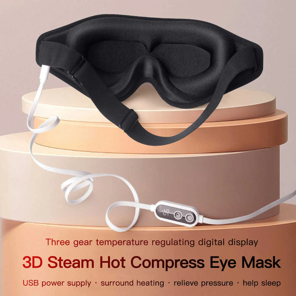 Electric Heated Eye Mask Memory Foam Heating Patch for Eye Fatigue ...