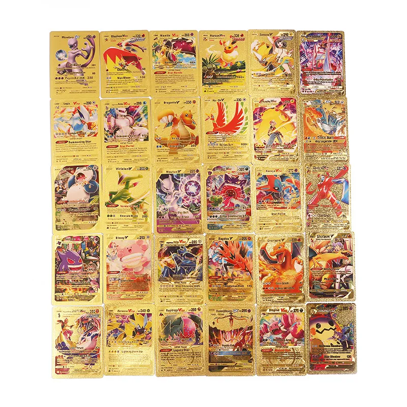 Gold Foil PVC Playing Cards For Kids Fun Chess Board Board Game ...