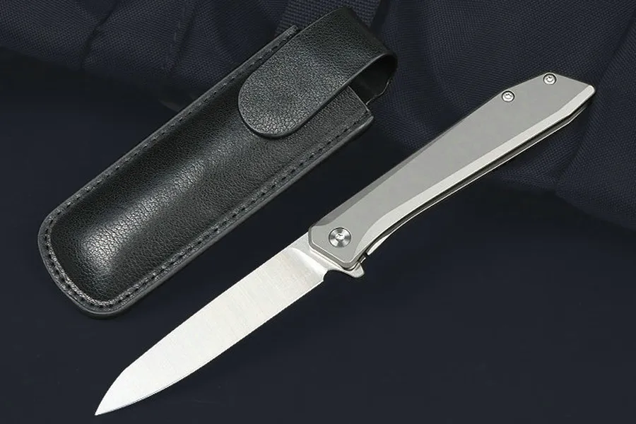 DHgate.com:M7672 D2 Flipper Folding Knife with TC4 Titanium Alloy ...