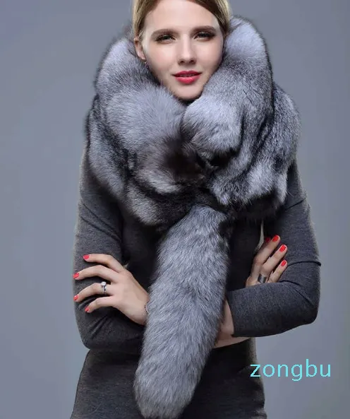 Luxury Fox Fur Fur Stole Scarf For Men And Women Natural One Piece ...