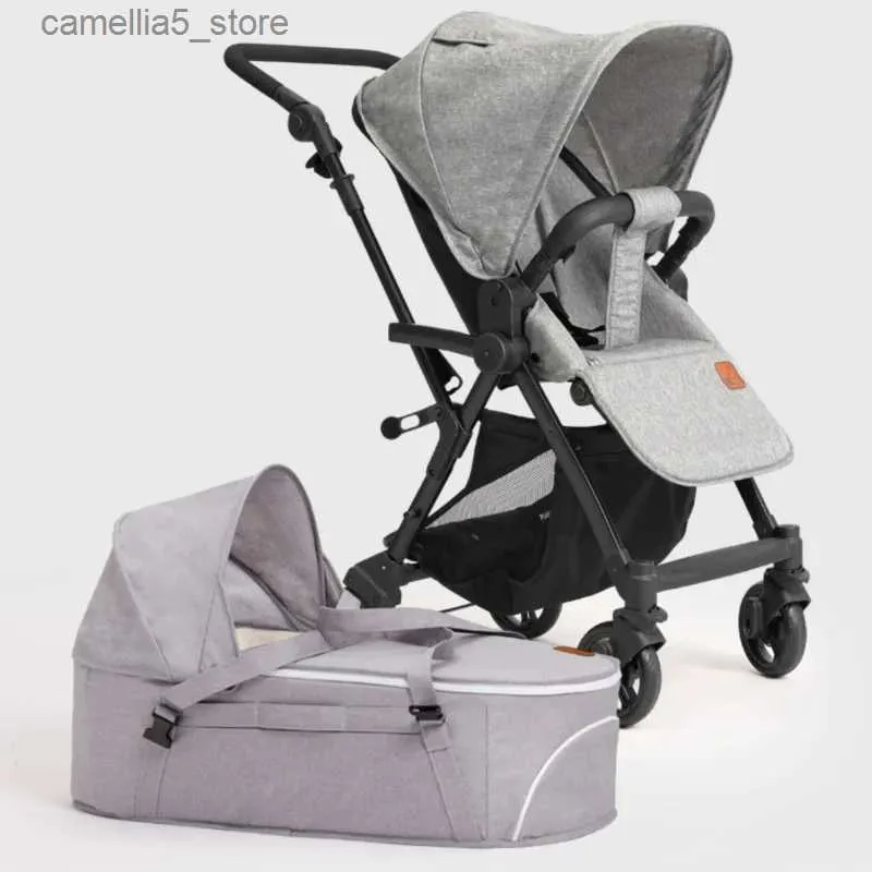 3-in-1 Baby Stroller with Sleeping Basket, Carrying Basket, and ...