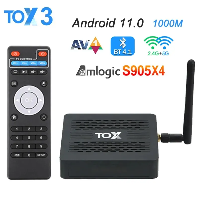 Android TV Box 4K Tox3: Android 11 Media Player Mit Amlogic S905x4 ...
