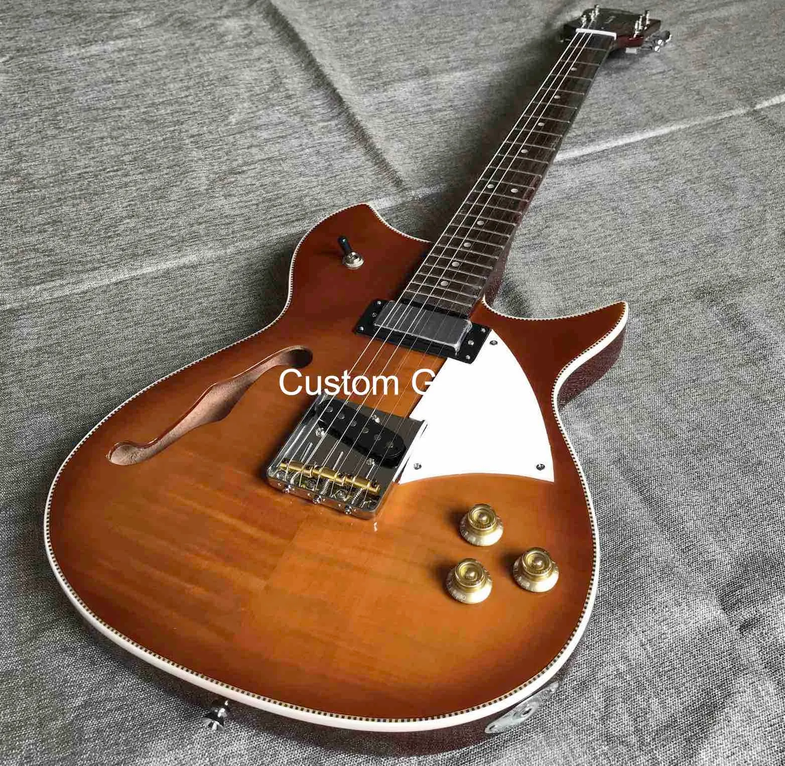 Custom Kinds F Hole Hollow Body Rick Style Electric Guitar And Bass OEM ...
