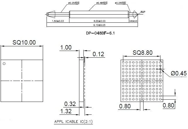 DHgate.com:BGA144 IC Test and Burn-in Socket, 0.8mm Pitch, 10x10mm ...