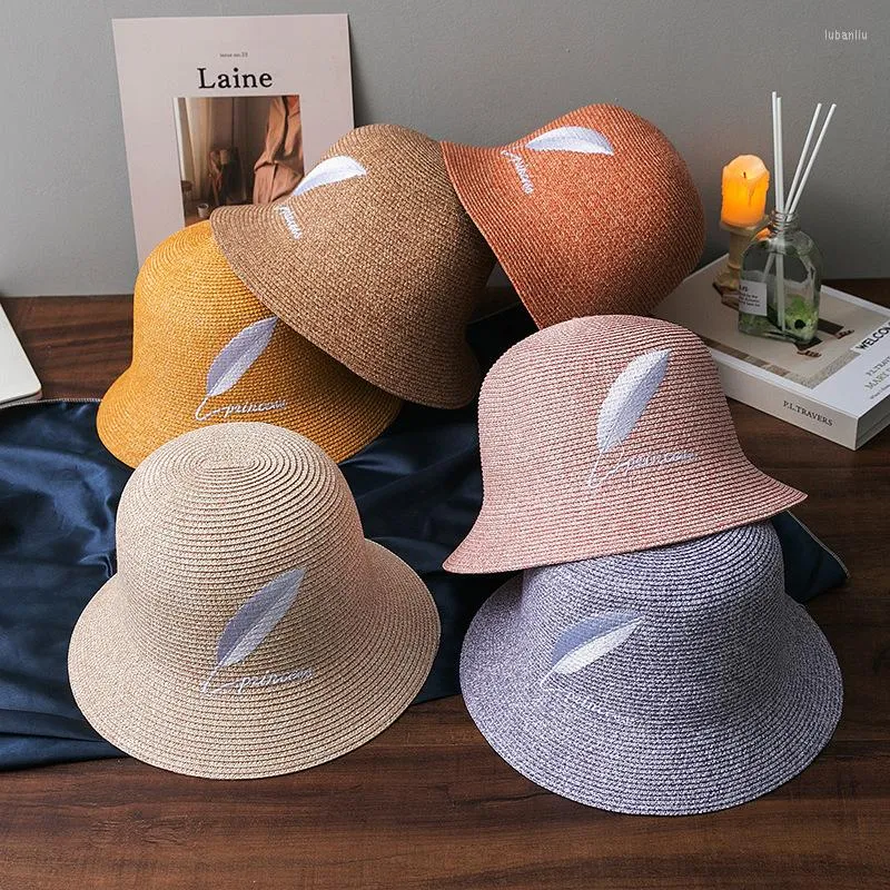 2023 Summer Sun Small Beach Hat For Women With Embroidery, Fur Pen ...