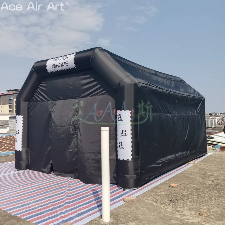 Accommodate 80 People Inflatable Projection Party Tent White Screen ...