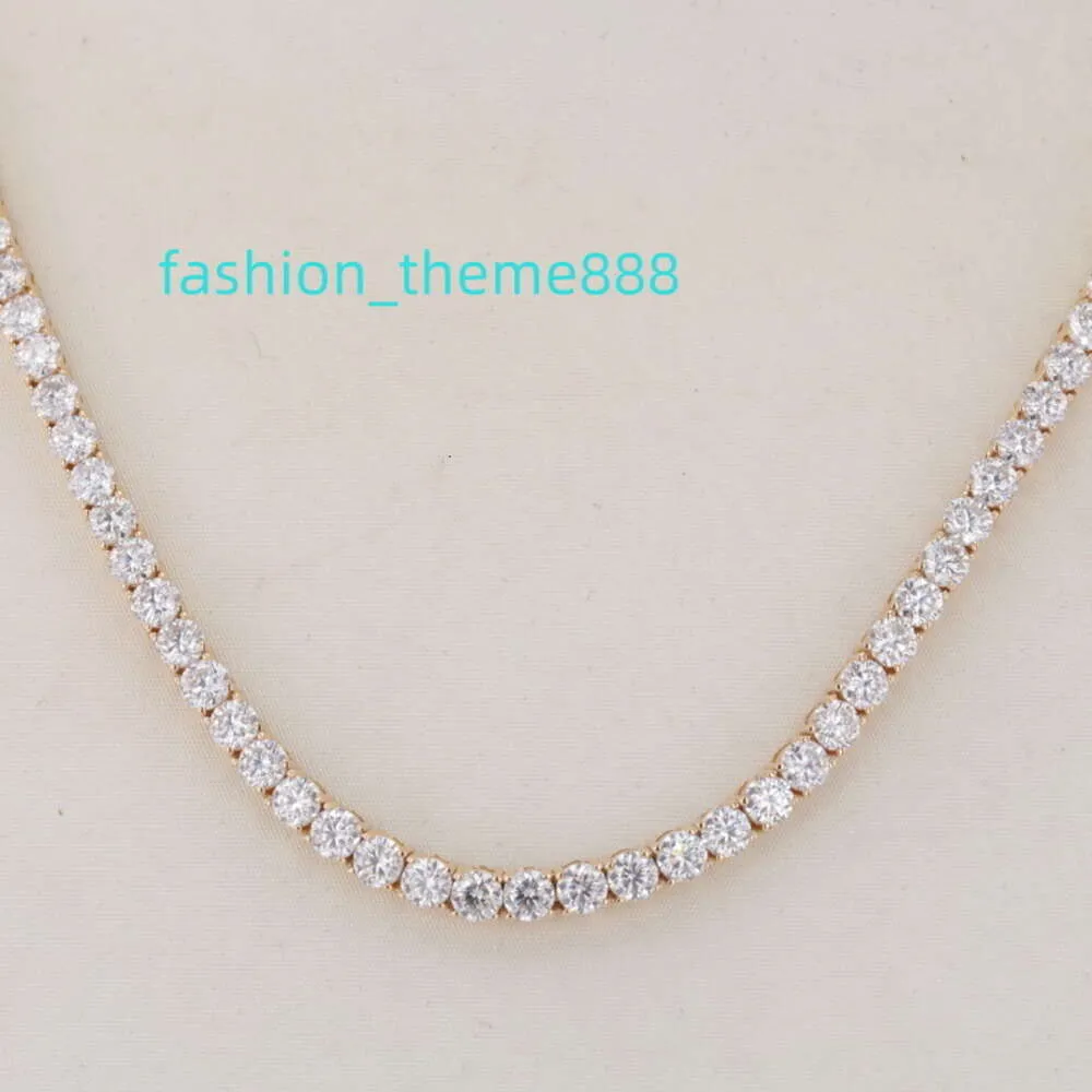 Starsgem 10k 14K Gold Lab Grow Vs Diamante Dainty Diamond Necklace With ...