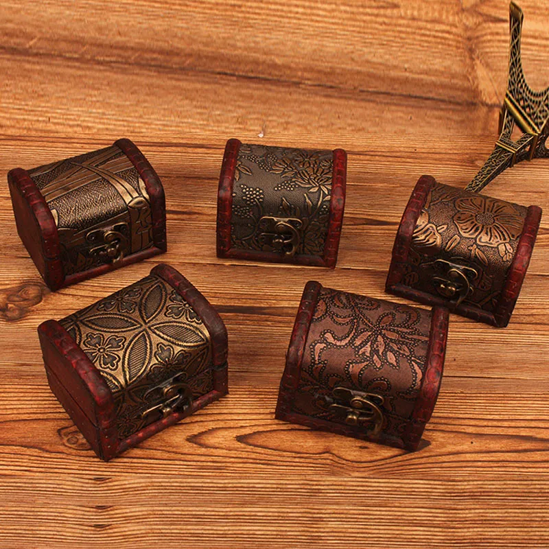 Mini Jewelry Box Wooden Trinket Boxes: Decorative Wooden Jewelry ...