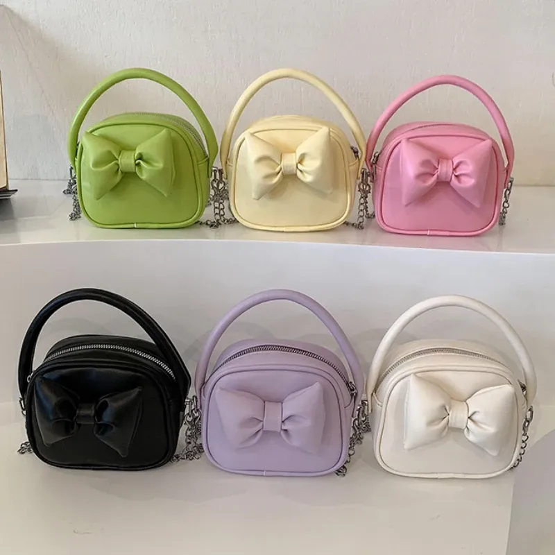 DHgate.com:Girls Bowknot Crossbody Bags, Small Leather Purse Handbag ...